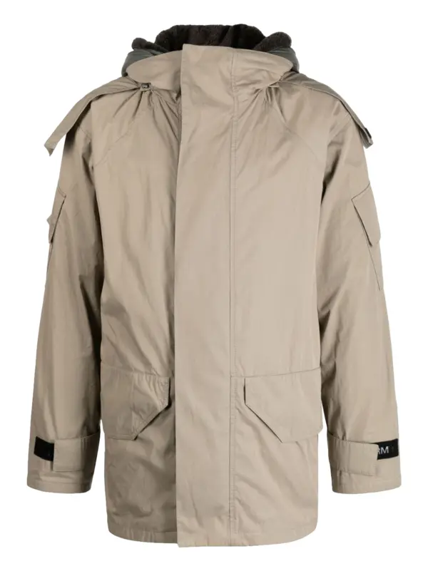 YVES SALOMON Reversible Hooded Parka - Brown
