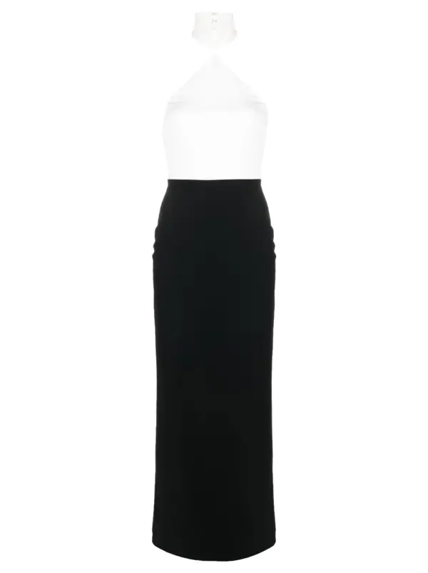 Solace London Blanca Halterneck Maxi Dress - Black