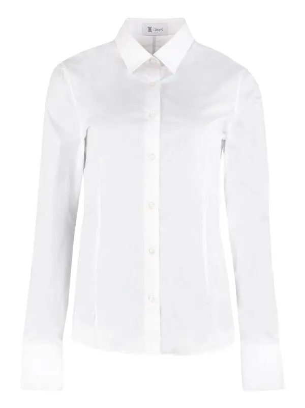 THE (ALPHABET) Stretch Cotton Shirt - White