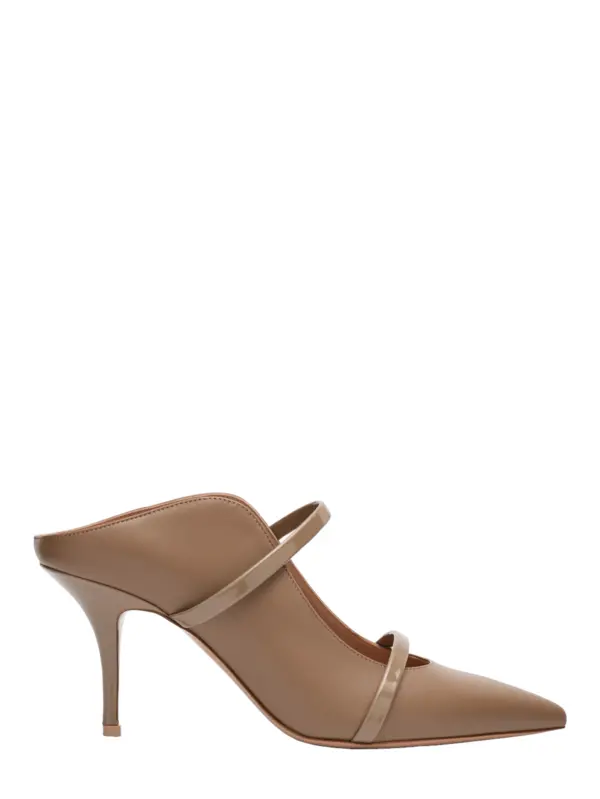 MALONE SOULIERS Maureen Leather Mule Pumps - Taupe