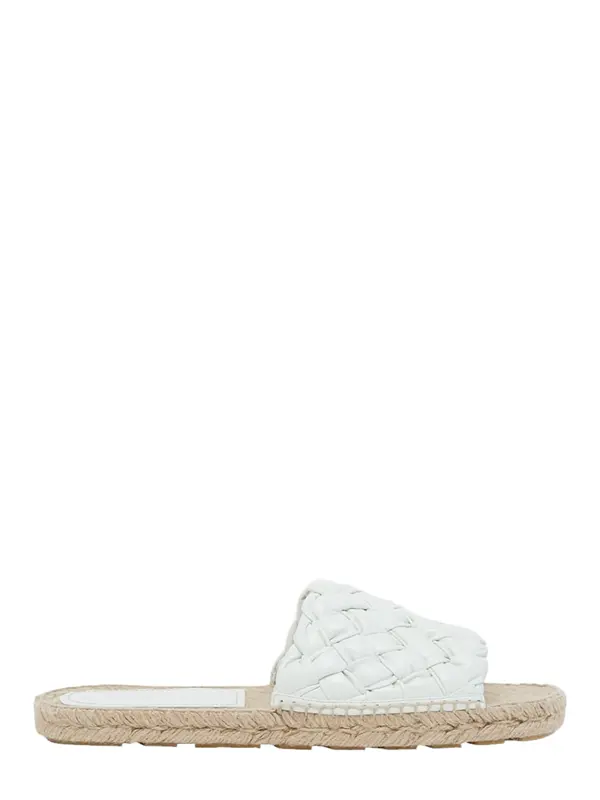 Bottega Veneta Jack Woven Napa Leather Espadrille Slides - Glacier