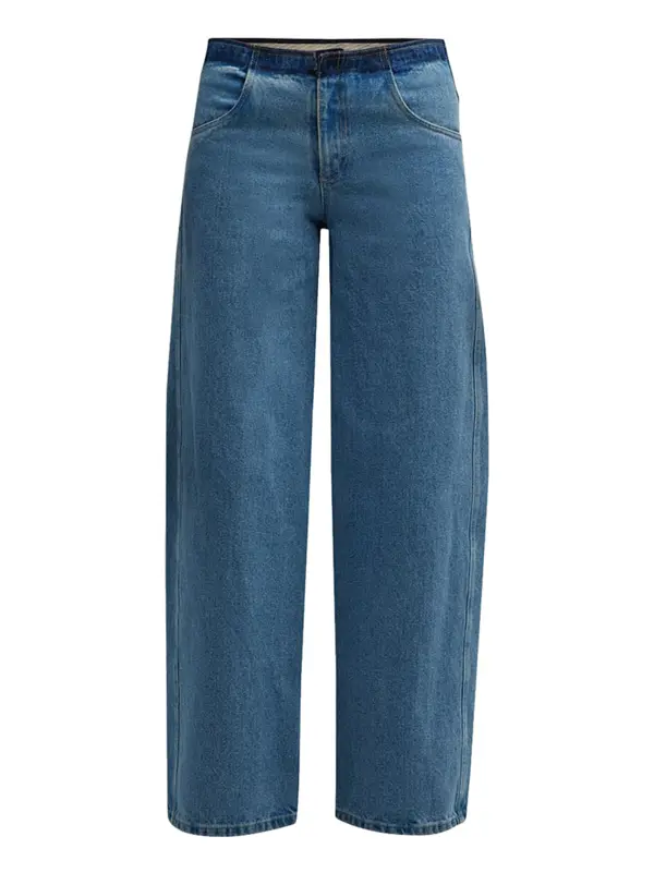 Christopher Esber Deconstructed Denim Straight-leg Jeans - Indigo