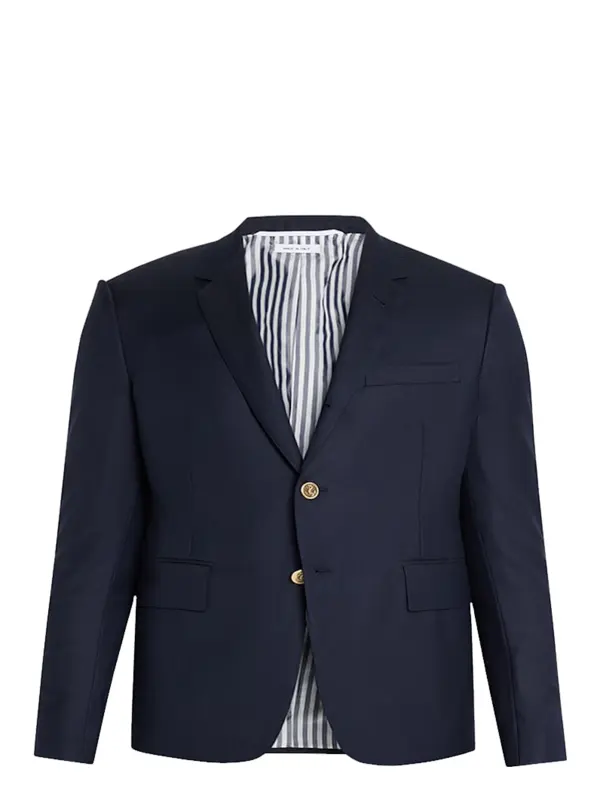 Thom Browne Super 120s Wool Sport Coat - Blue