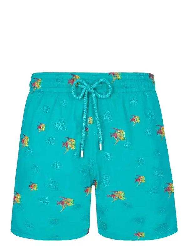 Vilebrequin Piranhas Embroidered Swim Shorts - Green