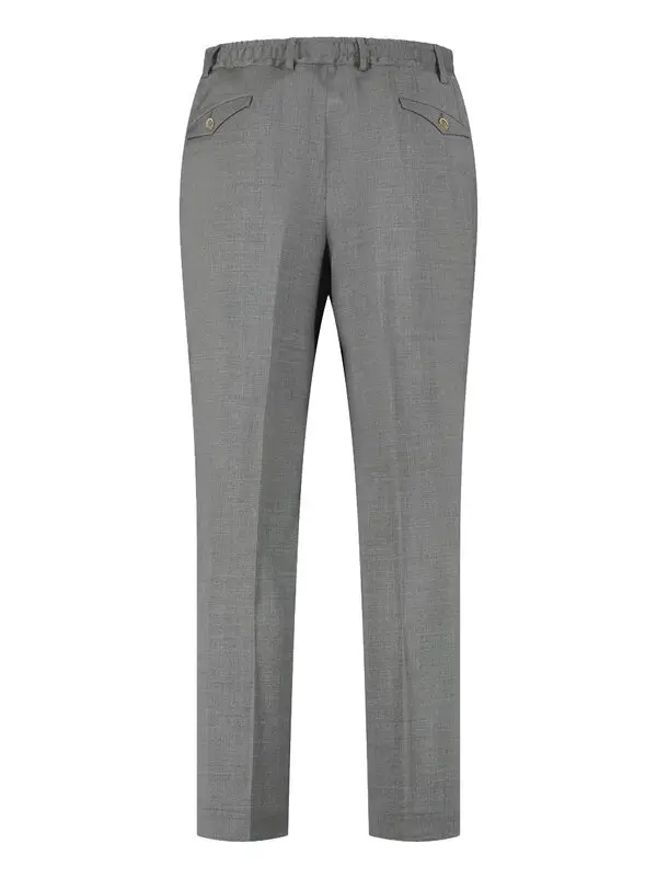 THE (ALPHABET) Wool Blend Tailored Trousers - Grey