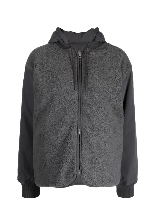 CHOCOOLATE Panelled Fleece Hoodie - Grey