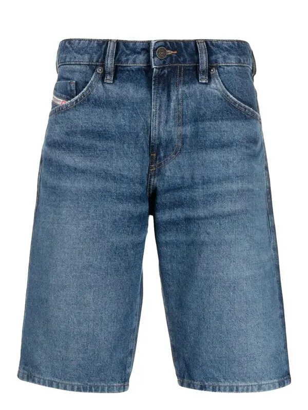 Diesel Slim-leg Denim Shorts - Blue