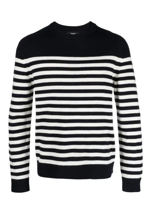 Theory Latho Striped Jumper - Blue