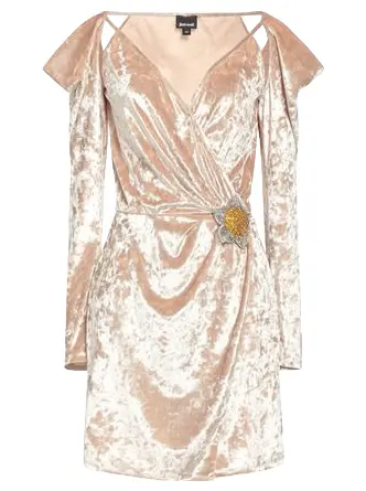 Just Cavalli Mini Flared Dress - Beige
