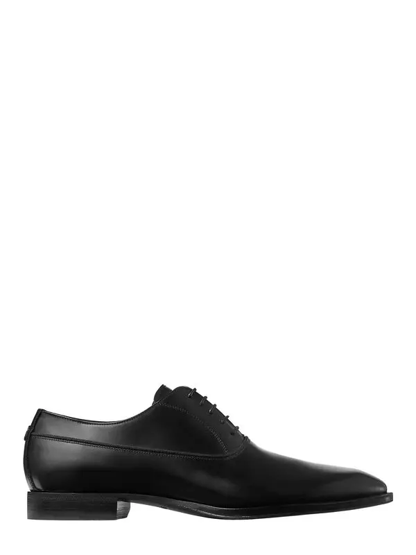 JIMMY CHOO Foxley Calf Leather Oxford Shoes - Black
