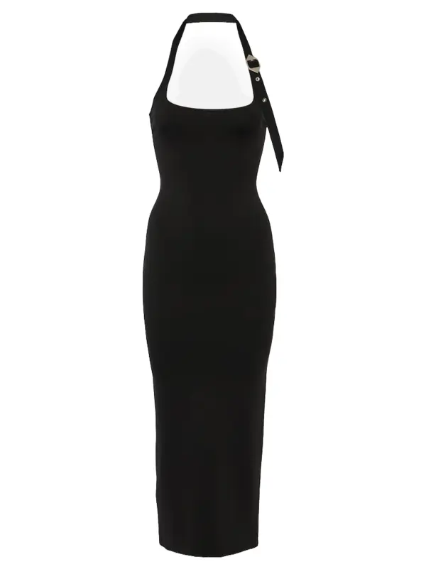 Attico Jersey Midi Dress - Black