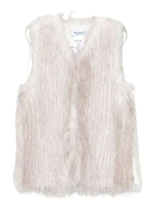 Blumarine Sleeveless Coat - White