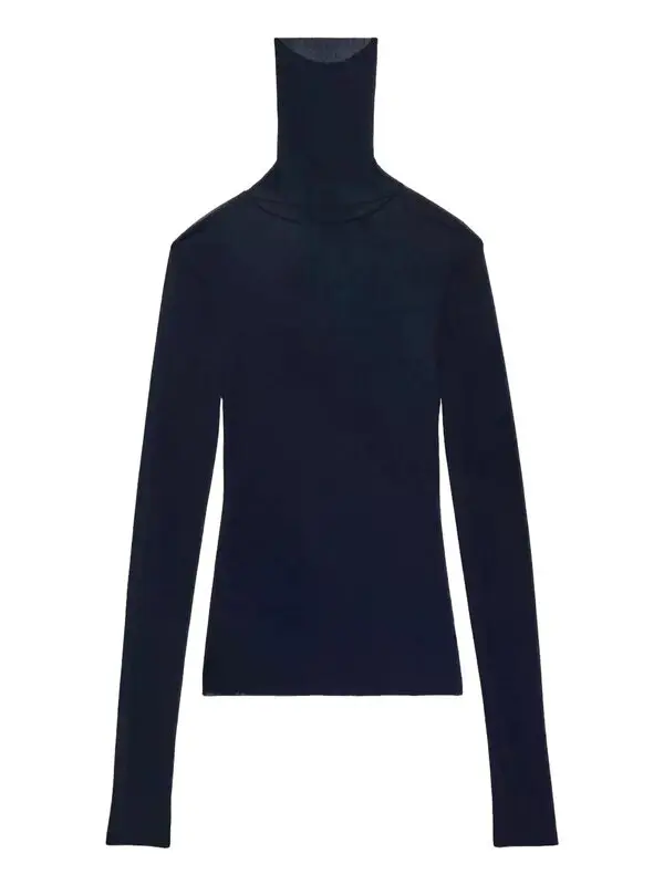 Ami Roll-neck Sweater - Blue