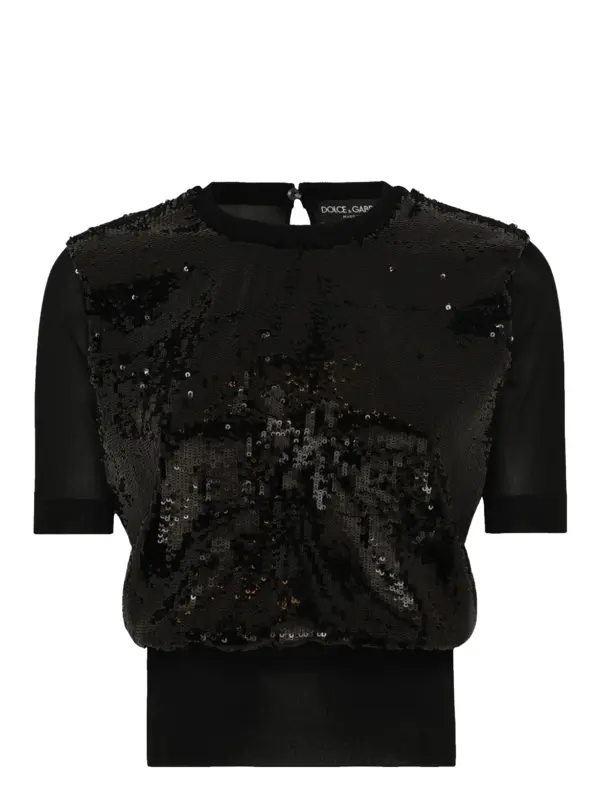 Dolce & Gabbana Sequin-embellished Top - Black