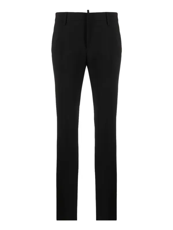 Dsquared2 Logo Plaque Slim-fit Trousers - Black