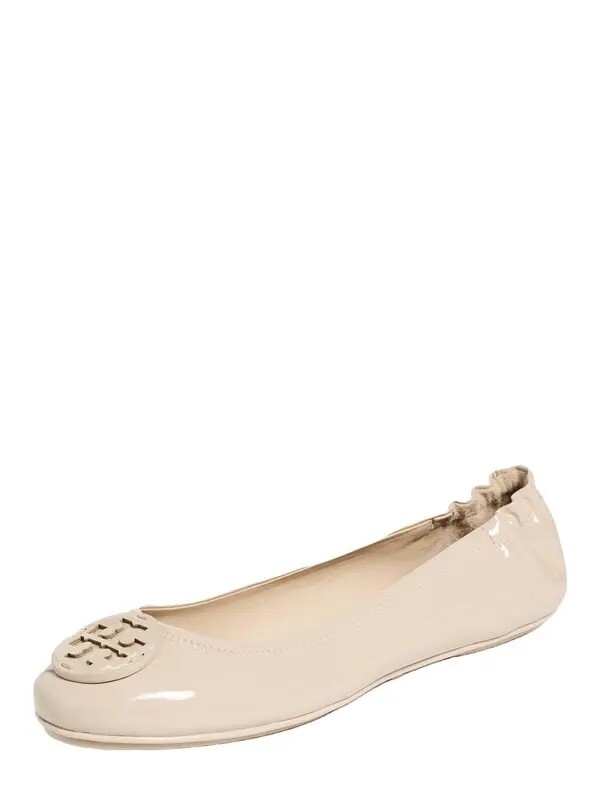 Tory Burch Minnie Travel Ballet Flats - Stone Gray