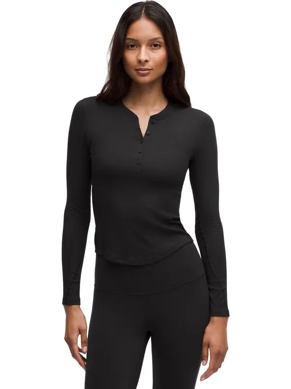 Lululemon Hold Tight Long-sleeve Henley - Black