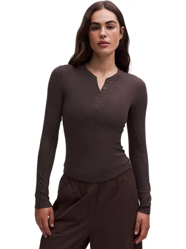 Lululemon Hold Tight Long-sleeve Henley - Sequoia