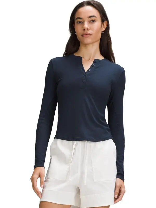 Lululemon Hold Tight Long-sleeve Henley - True Navy