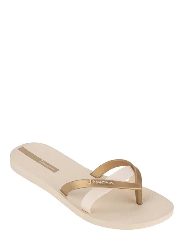 Ipanema Kirei Silk Flip Flop - Beige/gold