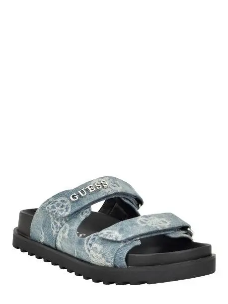 Guess Two-strap Sandal - Medium Blue