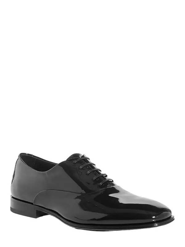 FERRAGAMO Denzel Patent Leather Oxford Shoes - Nero