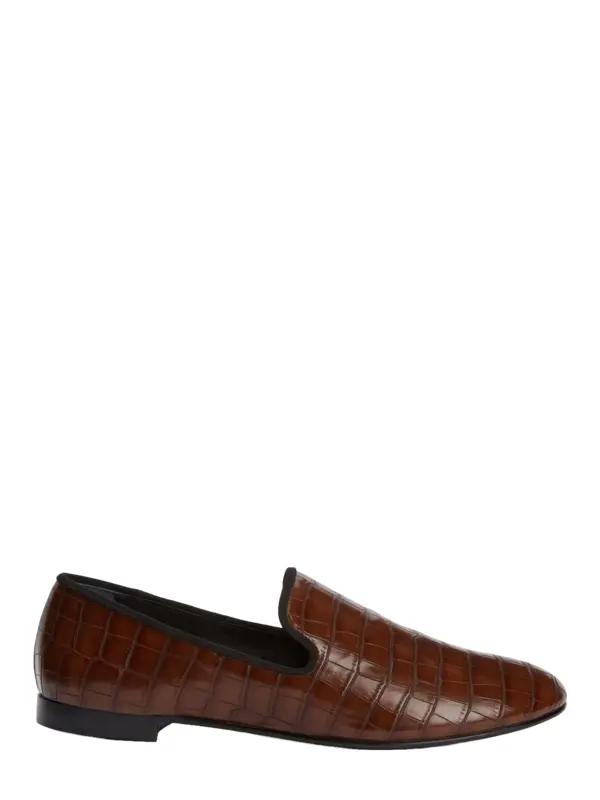 GIUSEPPE ZANOTTI Seymour Leather Loafers - Brown