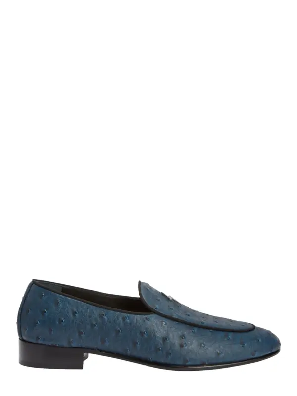 GIUSEPPE ZANOTTI Rudolph Leather Loafers - Blue