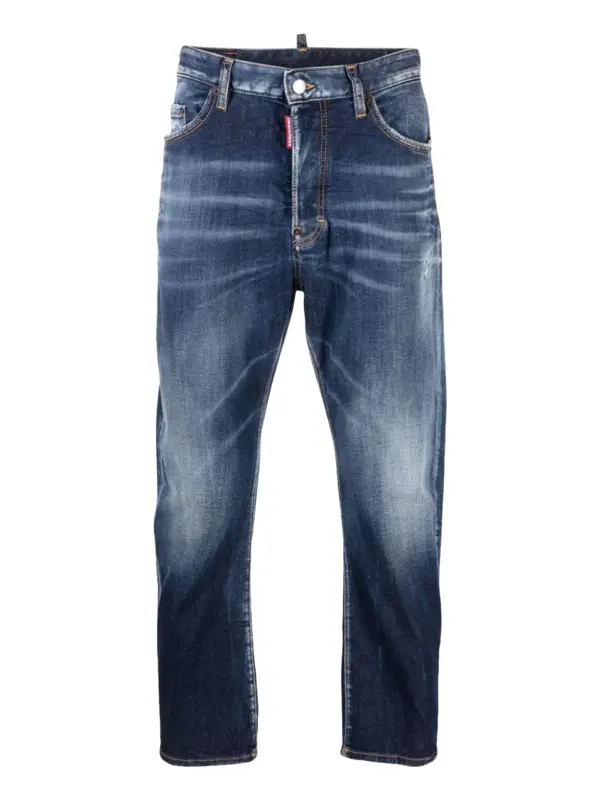 Dsquared2 Mid-rise Straight-leg Jeans - Blue