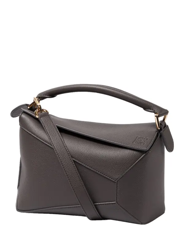 Loewe Puzzle Edge Small Leather Tote Bag - Grey