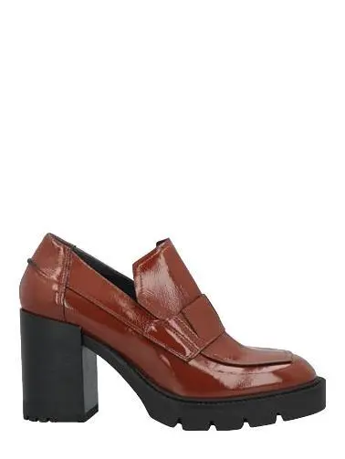 JANET & JANET Loafers In Leather - Brown
