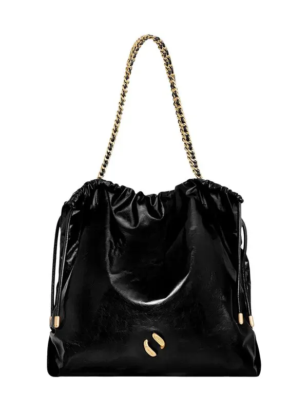 Rebecca Minkoff Zero Gravity Medium Crinkled Leather Tote Bag - Black