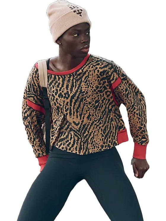 Free People Printed Layer Top - Tiger Combo