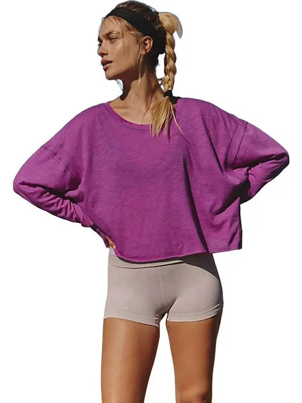 Free People My Time Layer Top - Vivid Violet