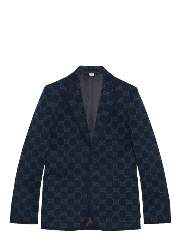 Gucci Gg Cotton Jacket - Blue