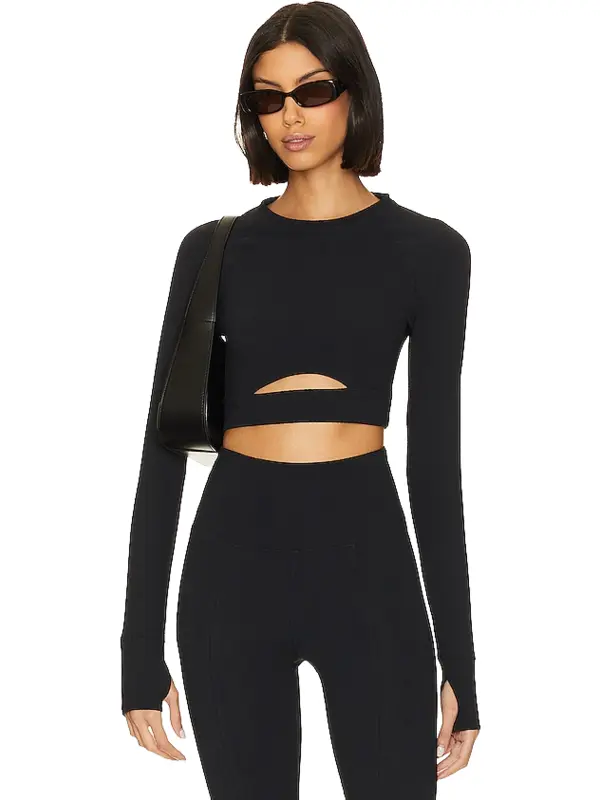 Beach Riot Francine Top - Black Waffle