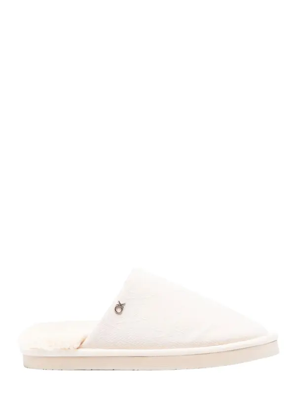 Calvin Klein Jacquard Lined Slippers - Neutrals