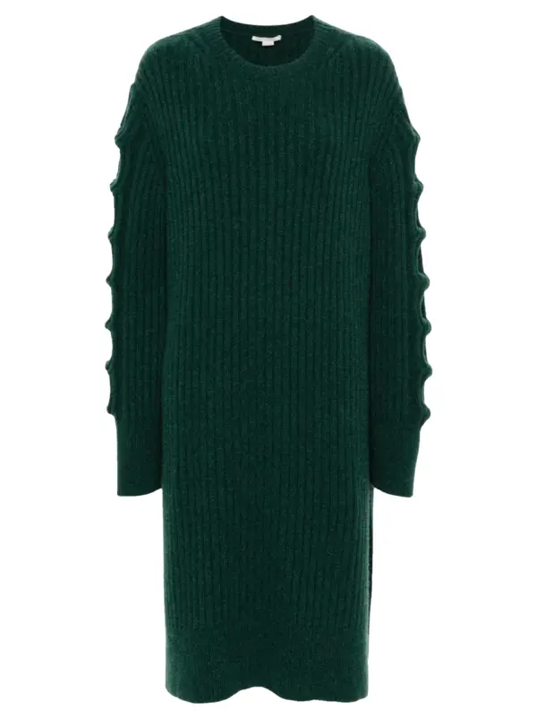 Stella McCartney Round-neck Midi Knitted Dress - Green