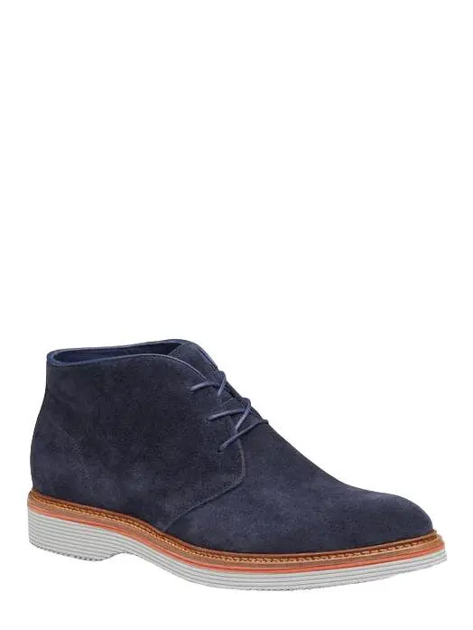 JOHNSTON & MURPHY COLLECTION Jenson Water Resistant Chukka Boot - Navy Italian Suede
