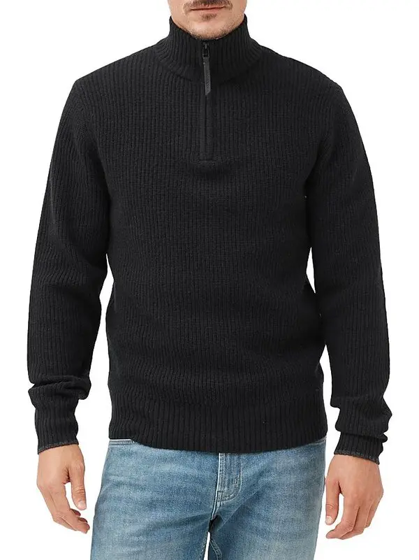 Rodd & Gunn Robbies Road Quarter Zip Sweater - Midnight