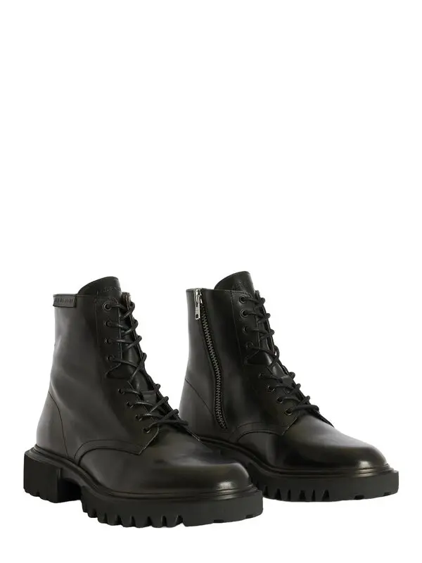 All Saints Vaughan Zip Derby Boots - Black