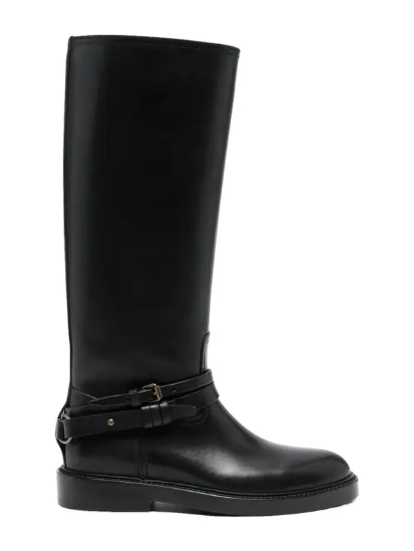 BOTTERO Knee-high Leather Boots - Black