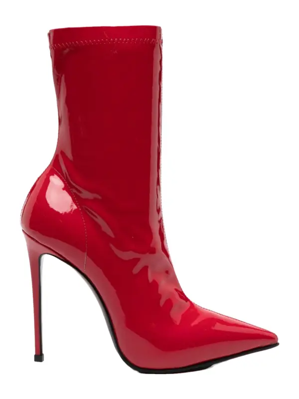 LE SILLA Eva 120mm Patent Ankle Boots - Red
