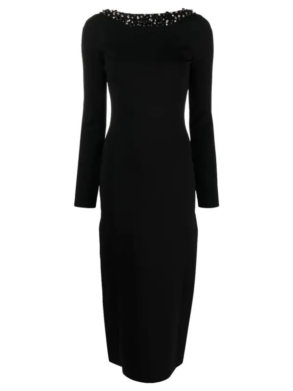 Cult Gaia Eleanora Crystal-embellished Midi Dress - Black