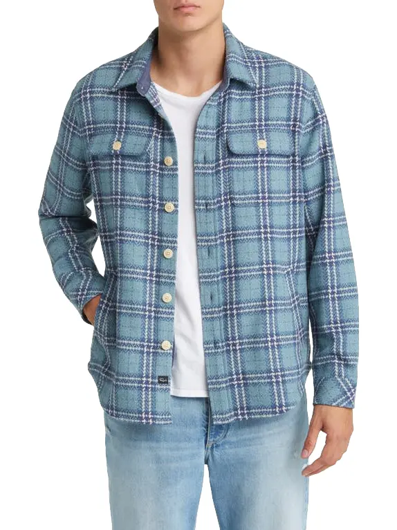 Rails Berkshire Herringbone Check Shirt Jacket - Moonlight Wave