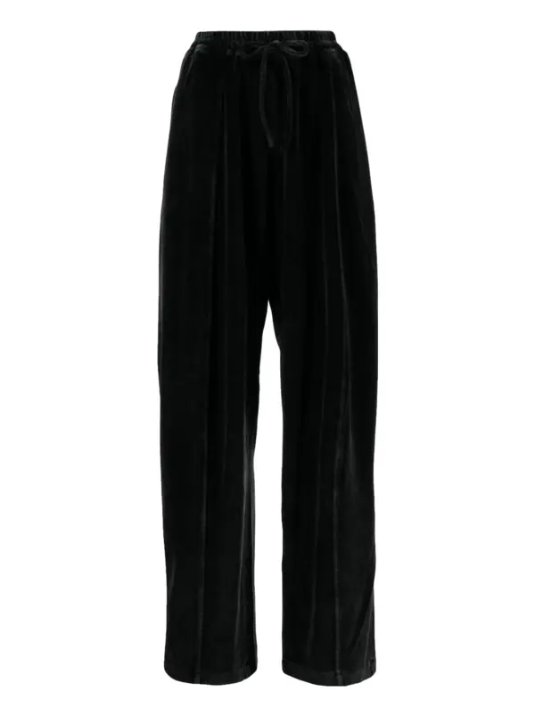 Alexander Wang Logo-appliqué Velour Track Pants - Grey