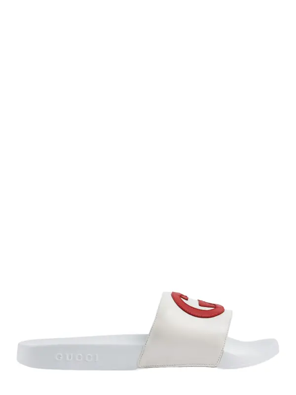 Gucci Interlocking G Slides - White
