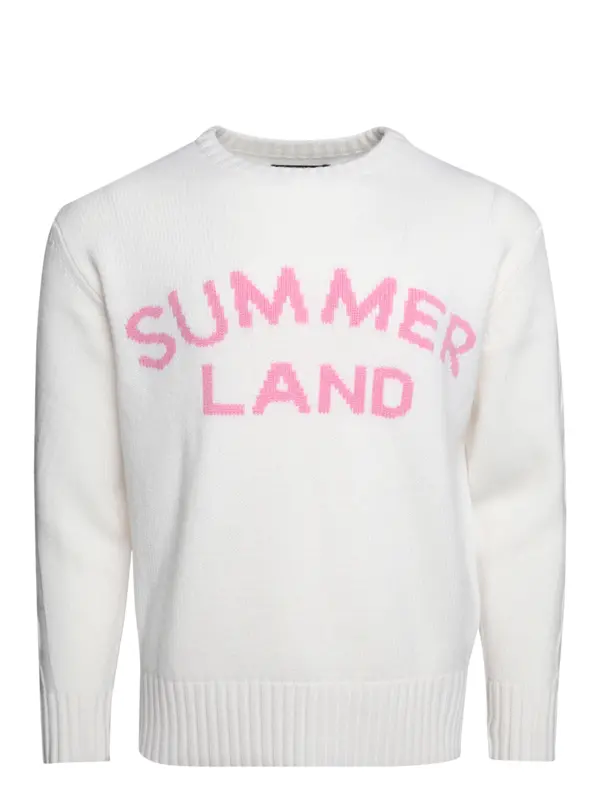 NAHMIAS Summerland Intarsia Crewneck - White