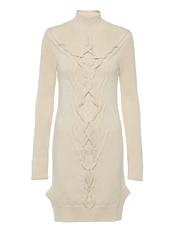 Isabel Marant Atina Cable-knit Minidress - Neutrals