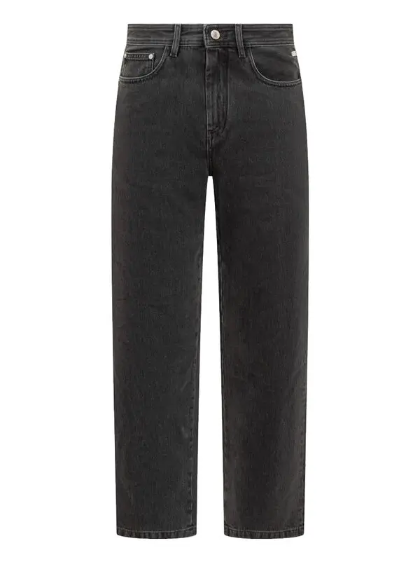 Gcds Graffiti Print Straight Leg Jeans - Black